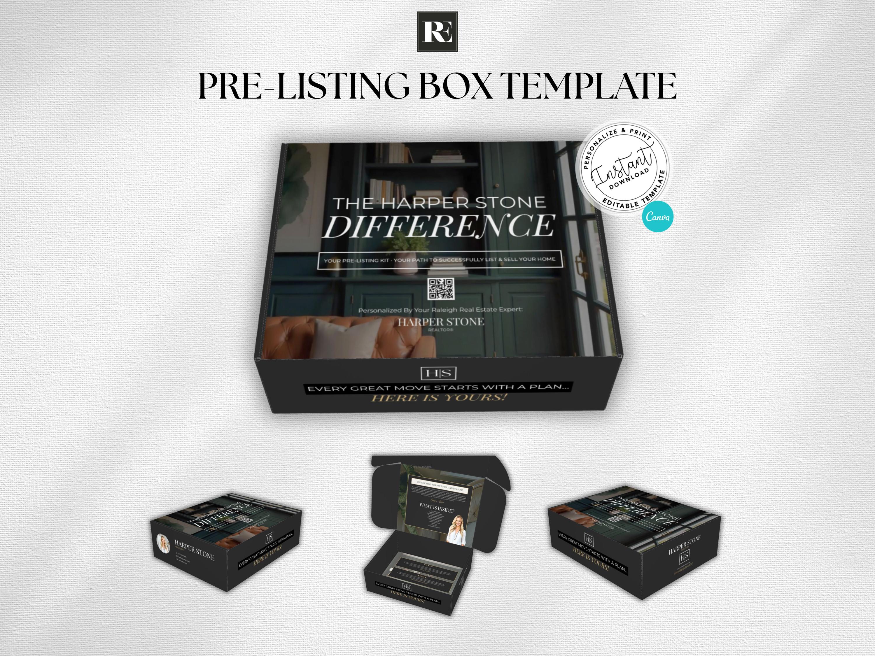 Pre-listing Kit Box Canva Template, Real Estate Marketing, Realtor ...