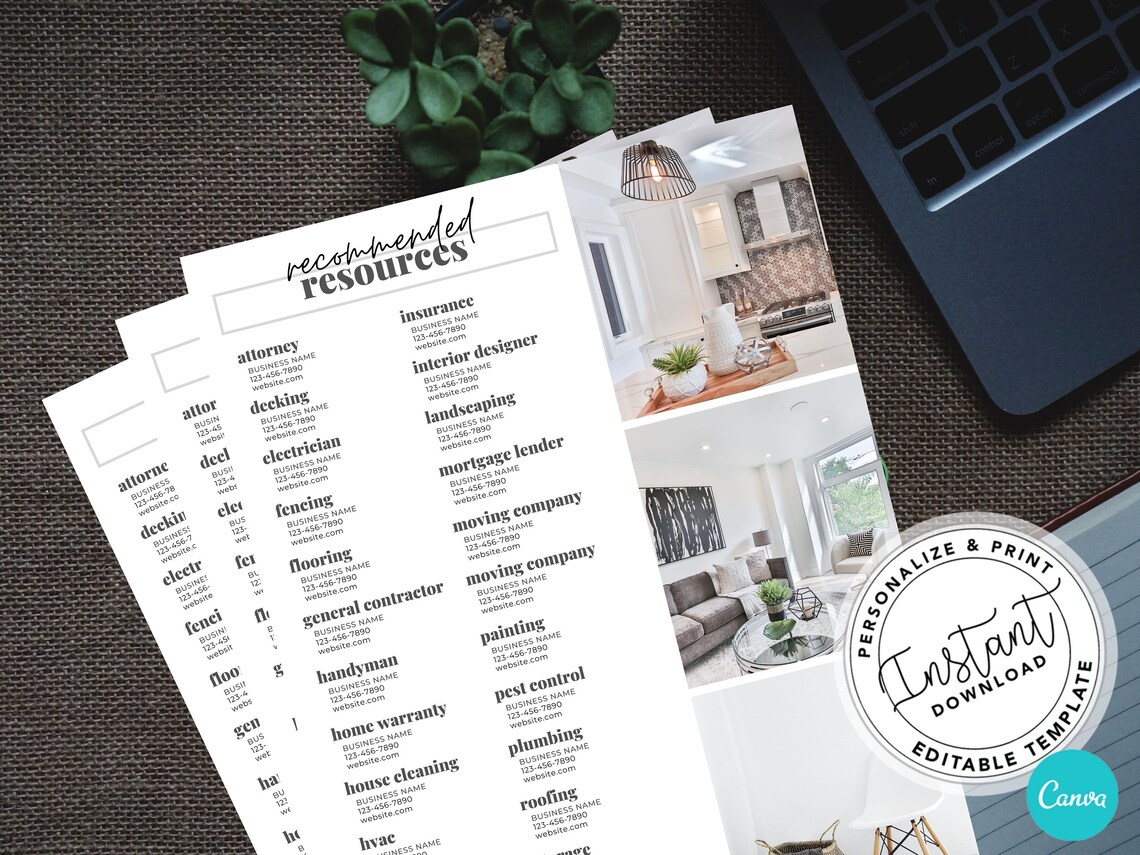 Real Estate Vendor Template Real Estate Marketing Preferred | Etsy