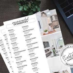 Real Estate Vendor Template, Real Estate Marketing, Preferred Vendors ...