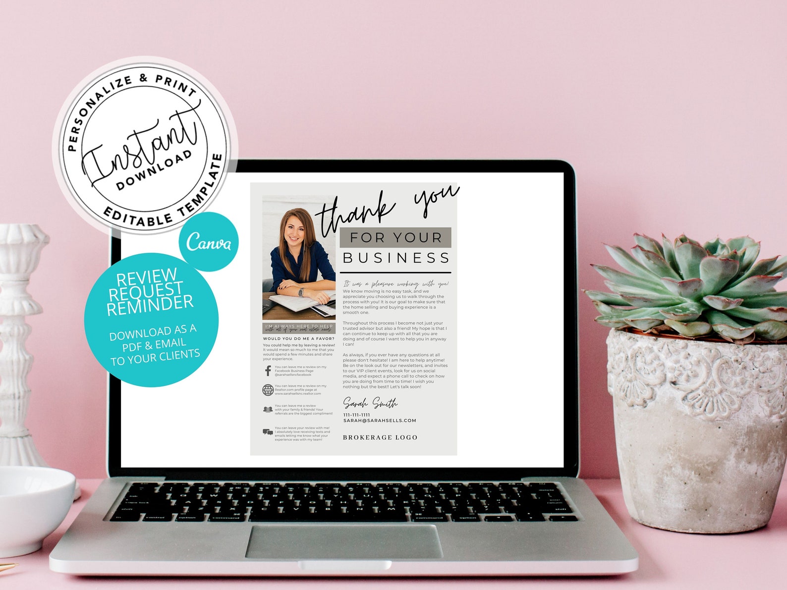 Review Request, Real Estate Email Review Reminder, Real Estate ...