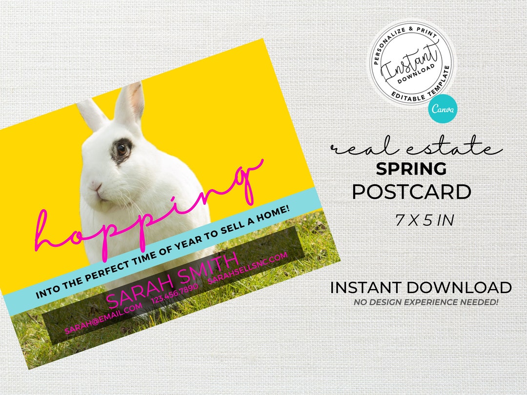 Real Estate Spring Postcard, Realtor Easter Postcard, Real Estate ...