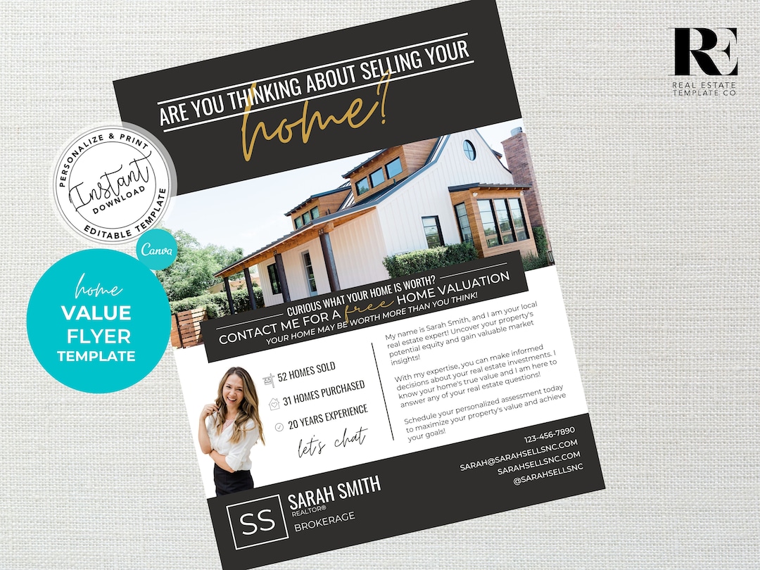 Home Seller Letter, Home Value Letter, Real Estate Marketing, Real ...