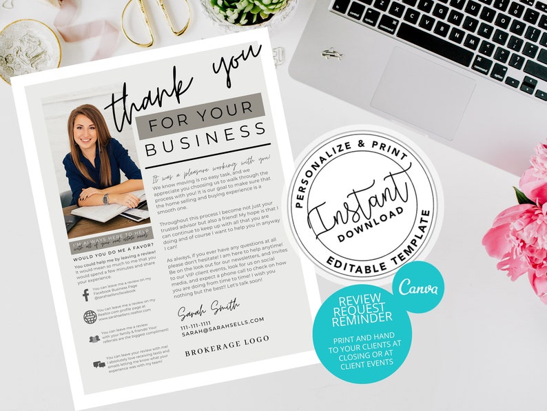 Review Request, Real Estate Email Review Reminder, Real Estate ...