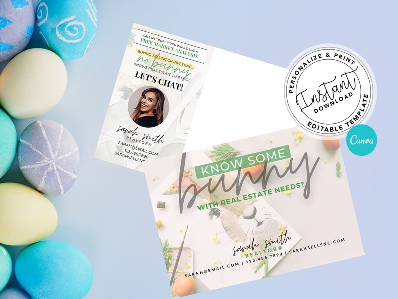 Realtor Spring Postcard Real Estate Easter Postcard Real | Etsy
