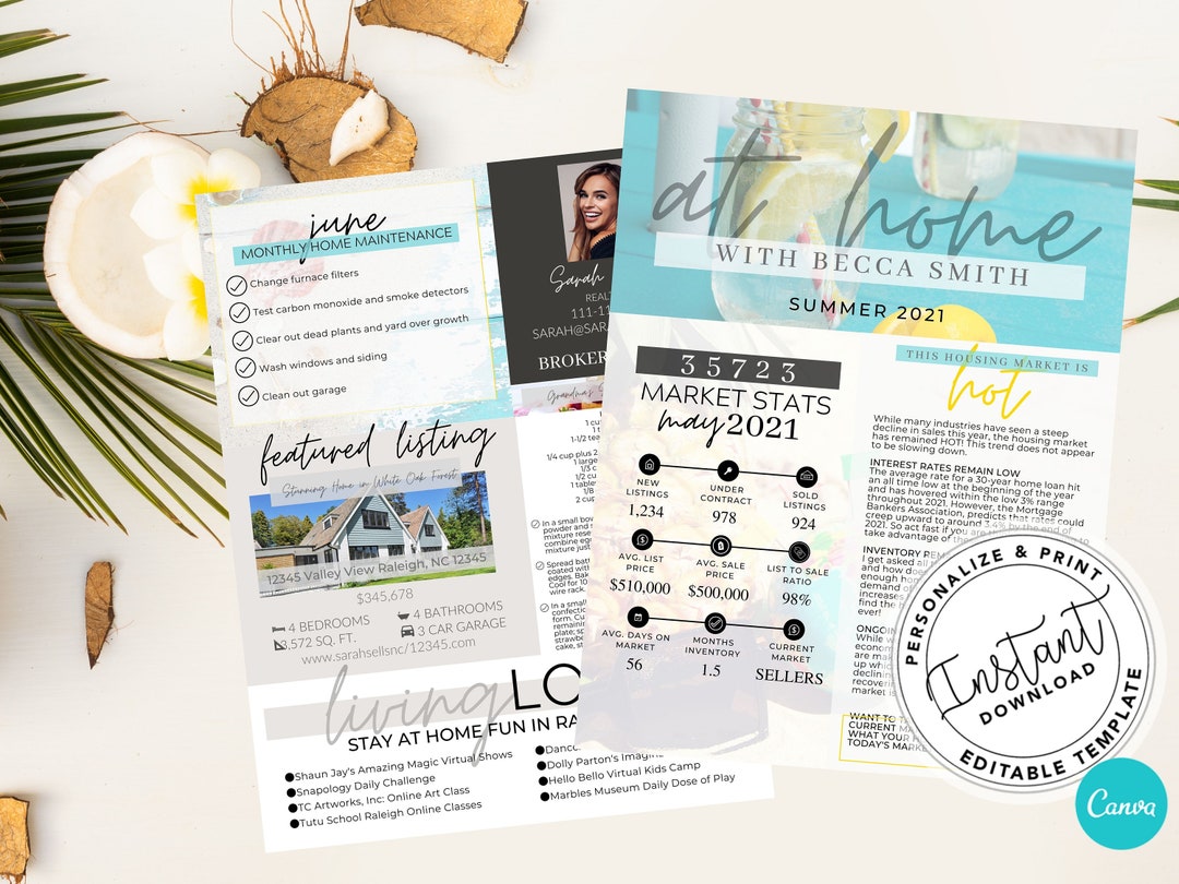 Summer Newsletter Real Estate, Real Estate Marketing, Agent Newsletter ...