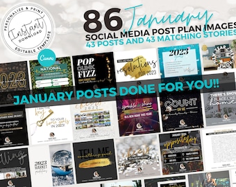 18 Real Estate NEW YEARS & January Social Media Posts Realtor Marketing ...