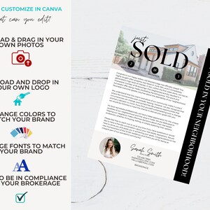 Home Seller Letter, Just Sold Letter, Real Estate Marketing, Real ...