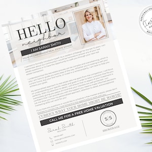 Agent Introduction Letter Template, Real Estate Marketing Template ...