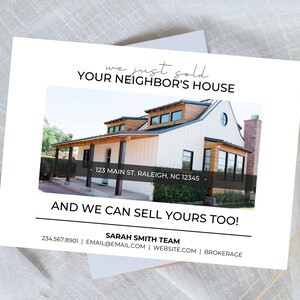 Real Estate Postcards, Real Estate Marketing, Sold Your Neighbors House ...