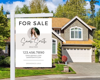 Real Estate Yard Sign | Modern for Sale Sign | Property Sign | Listing ...