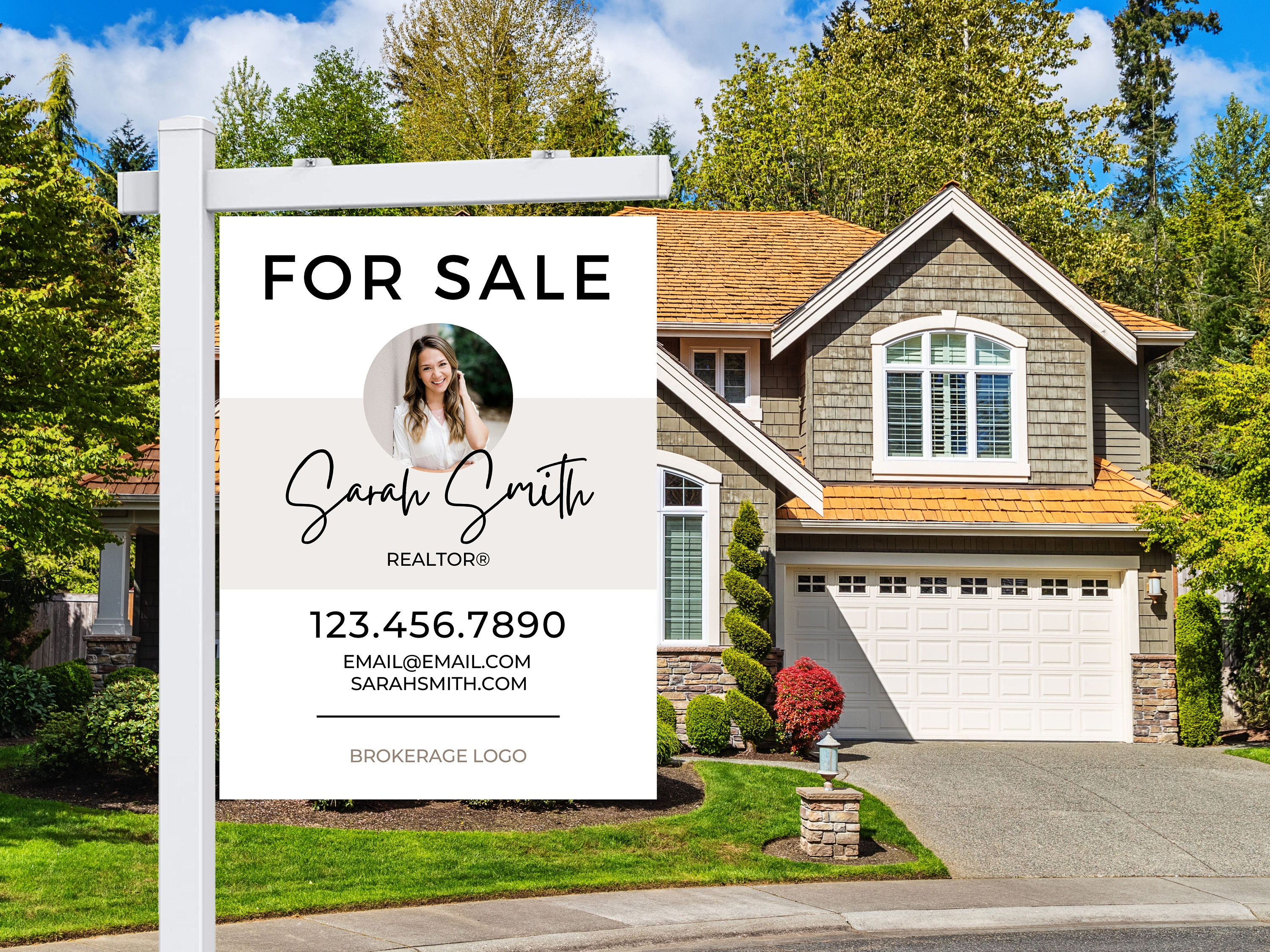 Real Estate Sign Template Yard Sign for Sale Sign Listing - Etsy Canada