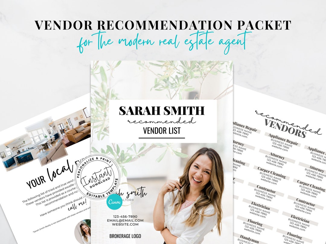 Real Estate Vendor List, Recommended Vendor, Real Estate Marketing ...