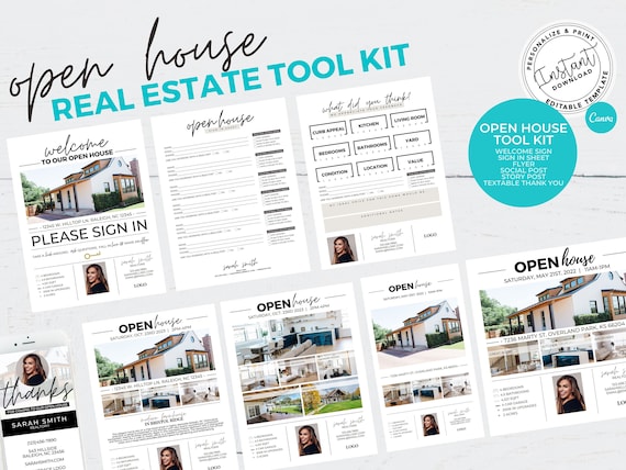 Real Estate Marketing Open House Bundle Real Estate - Etsy