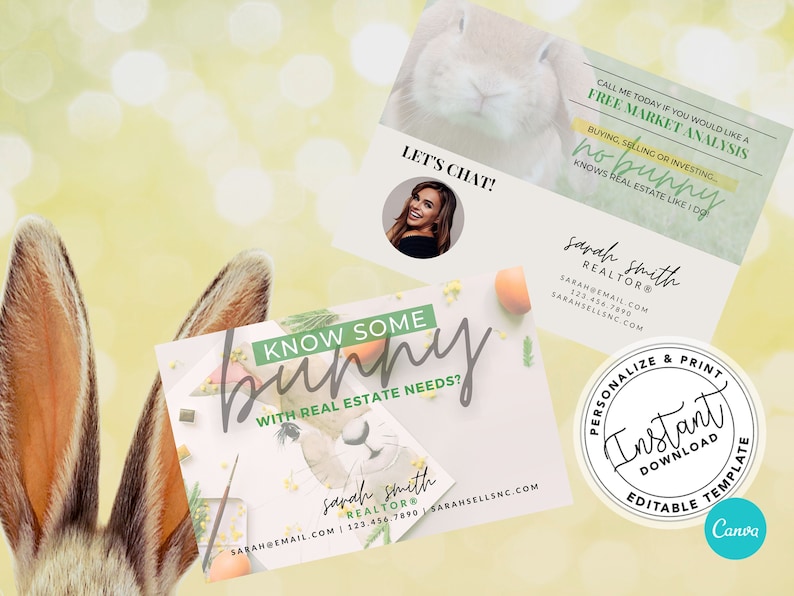 Realtor Spring Postcard Real Estate Easter Postcard Real - Etsy