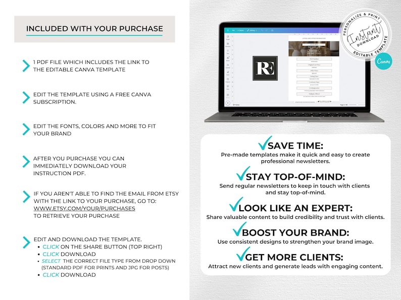 Appraisal Packet Template, CMA Canva Template, Real Estate Marketing ...