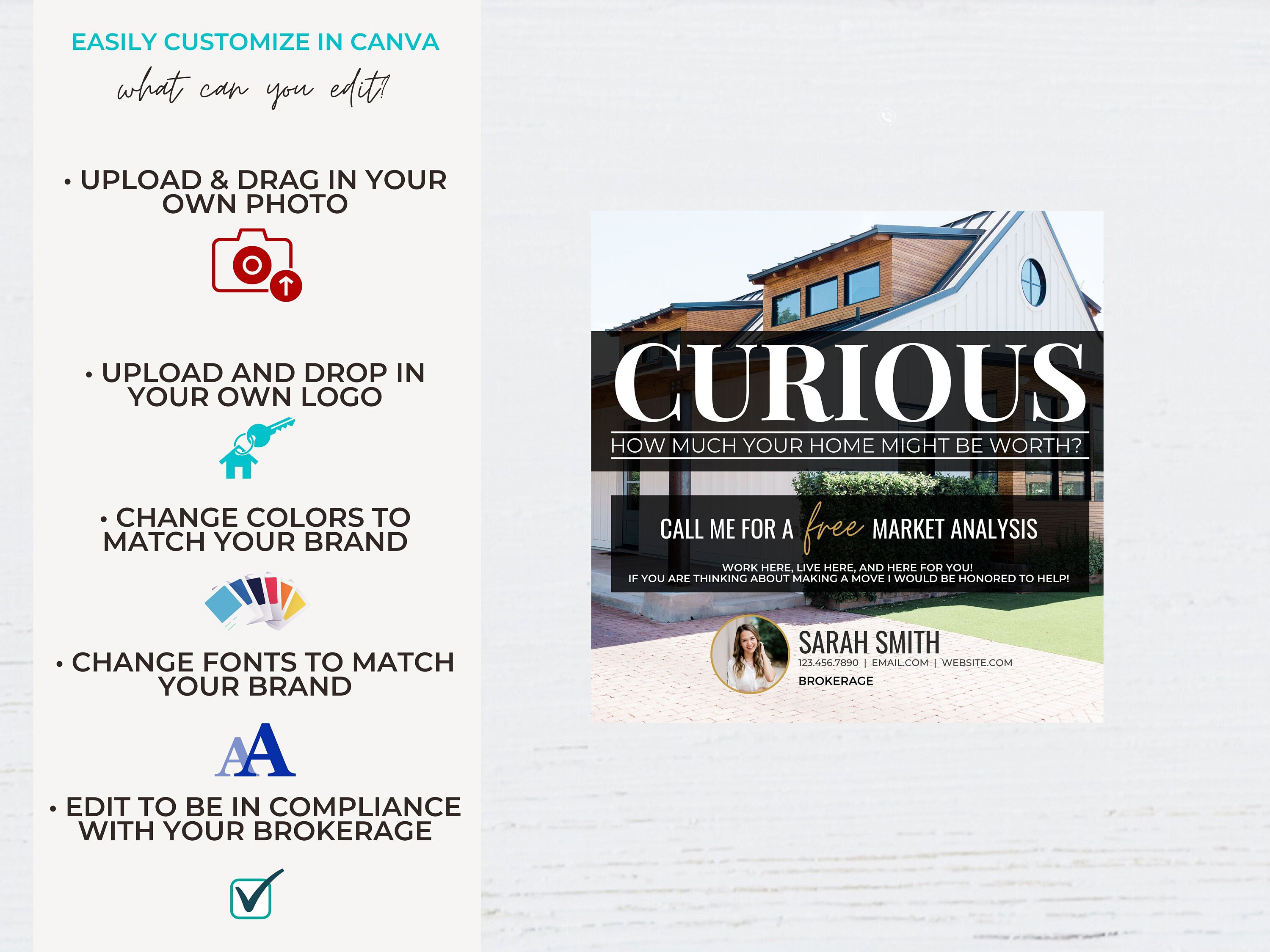 Real Estate Facebook Ad, Real Estate Marketing, Agent Marketing, Canva ...