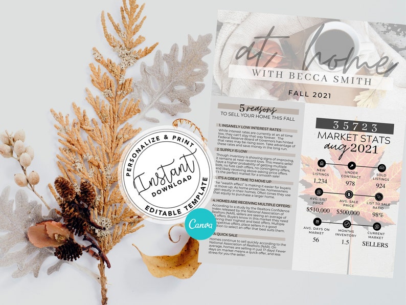 Fall Newsletter for Agents Real Estate Marketing Real Estate - Etsy