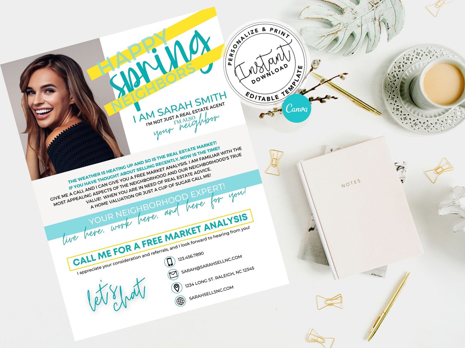 Real Estate Spring Letter Realtor Hello Neighbor Letter - Etsy