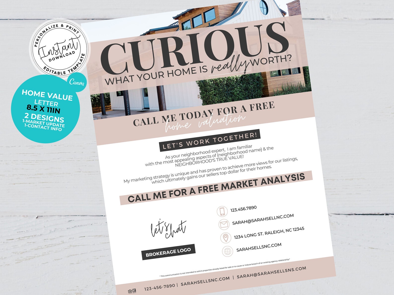 Real Estate Farming Letter, Real Estate Marketing, Real Estate Template ...