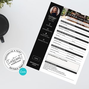 Real Estate Template, Real Estate Offer Cover Sheet, Real Estate ...