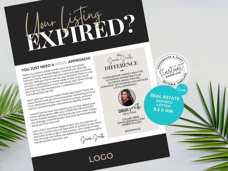 Real Estate Expired Letter Home Seller Guide Real Estate - Etsy