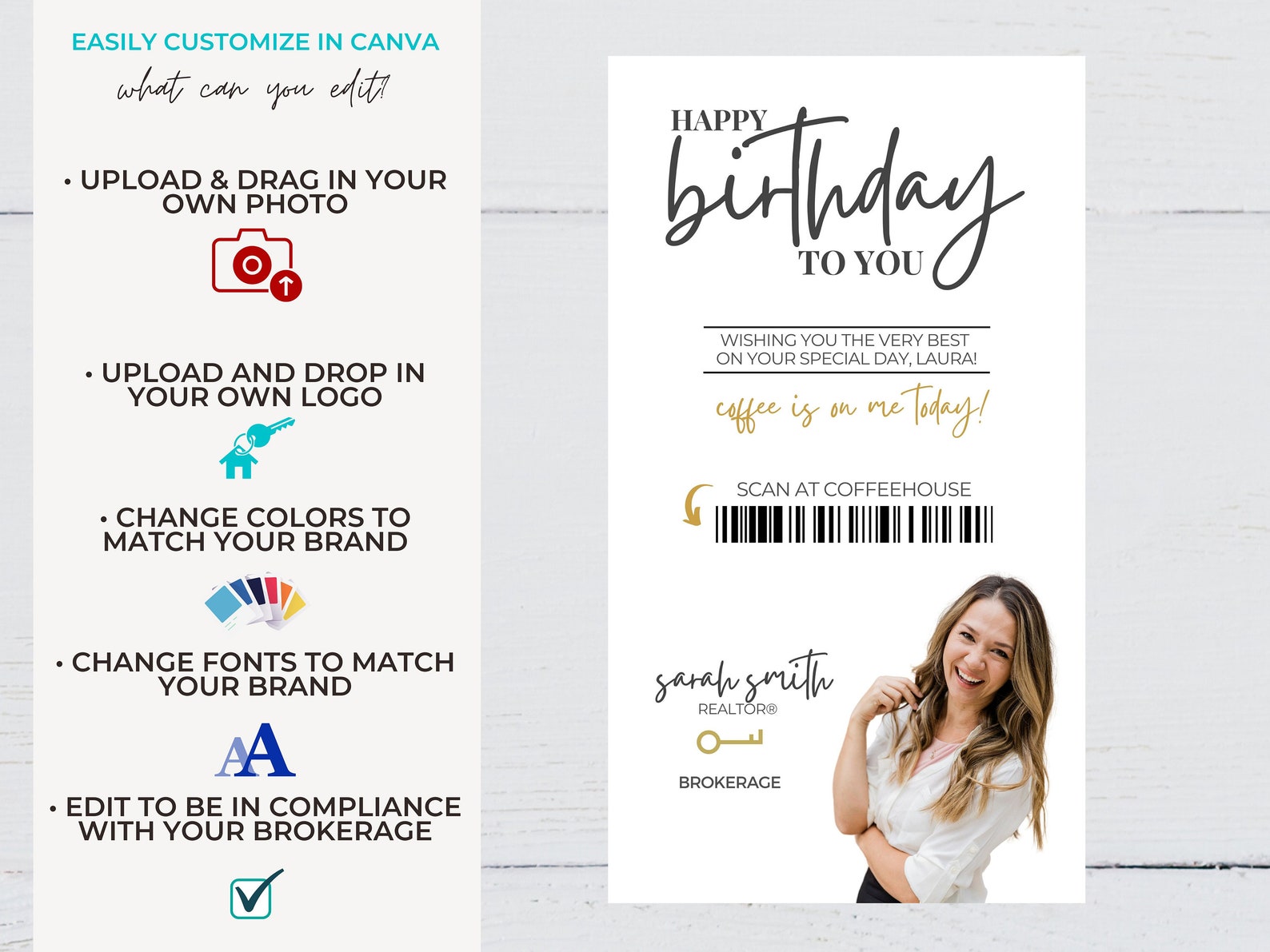 Real Estate Birthday Text Message, Happy Birthday Card, Real Estate ...