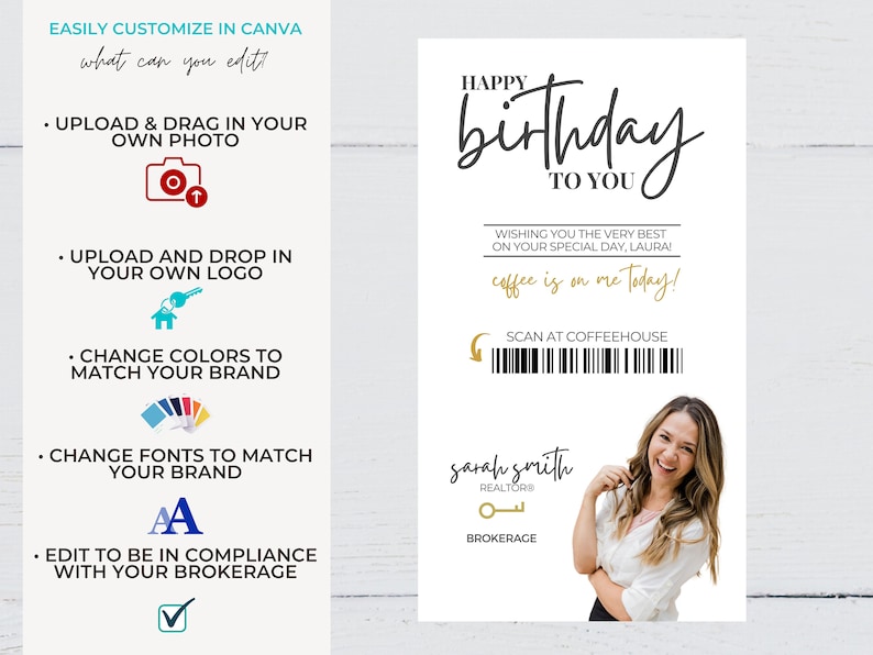 Real Estate Birthday Text Message, Happy Birthday Card, Real Estate ...