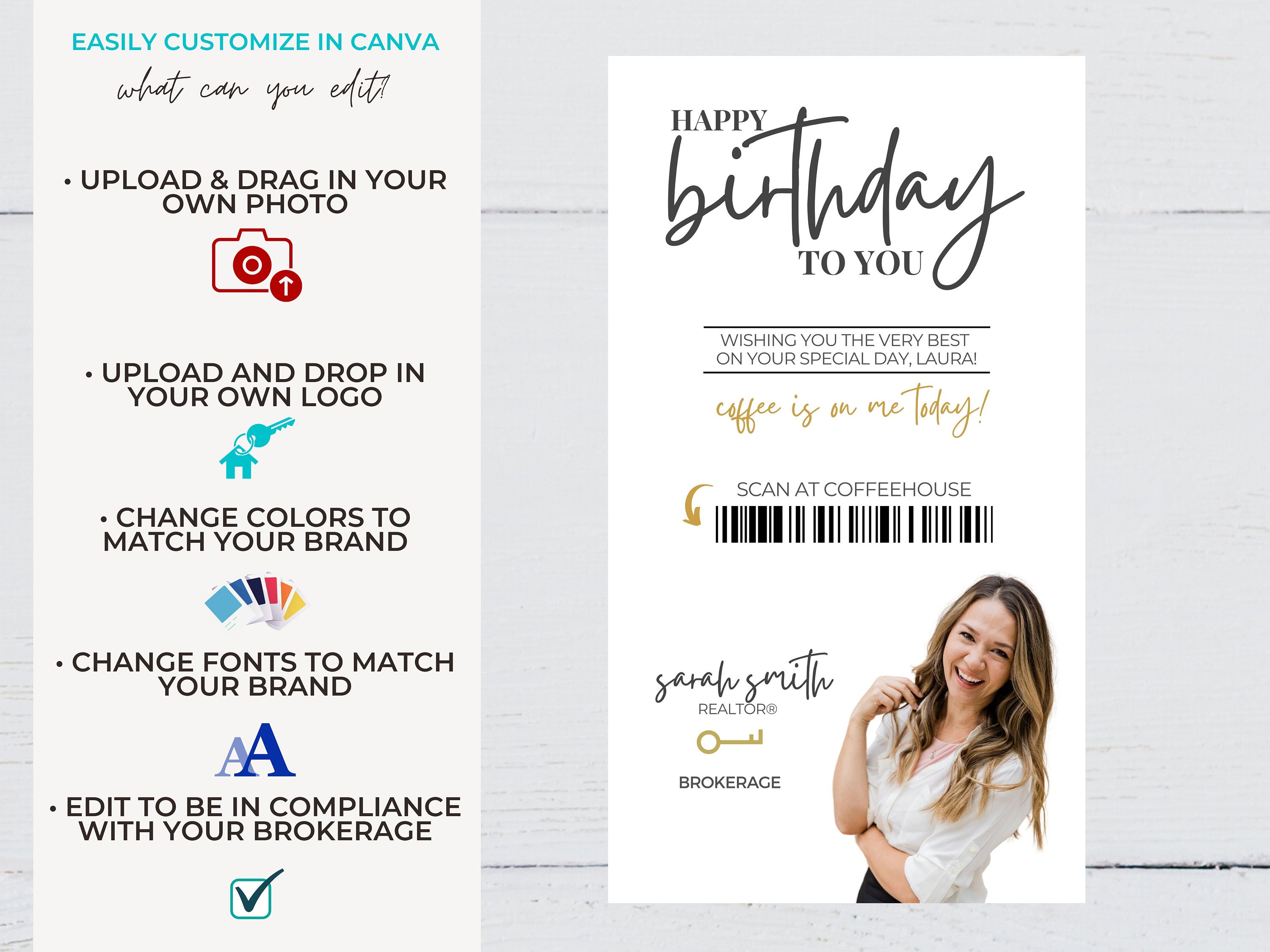 Real Estate Birthday Text Message, Happy Birthday Card, Real Estate ...