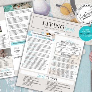 June 24 Real Estate Newsletter Template, Real Estate Marketing, Agent ...