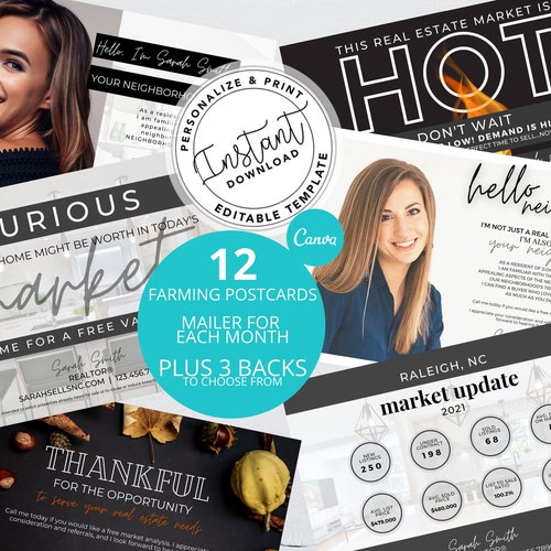 Realtor Farming Postcard Editable Real Estate Postcard - Etsy