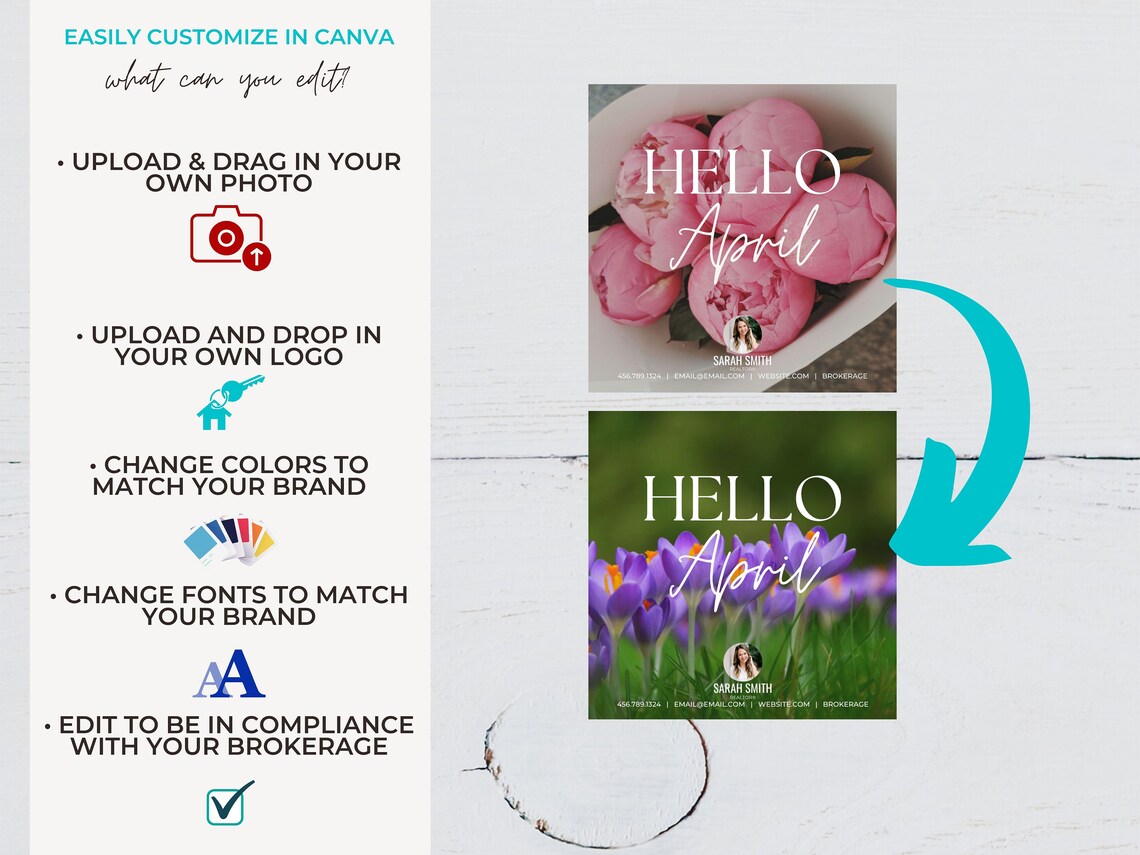 Real Estate April Social Media Post, Real Estate Marketing, Spring ...