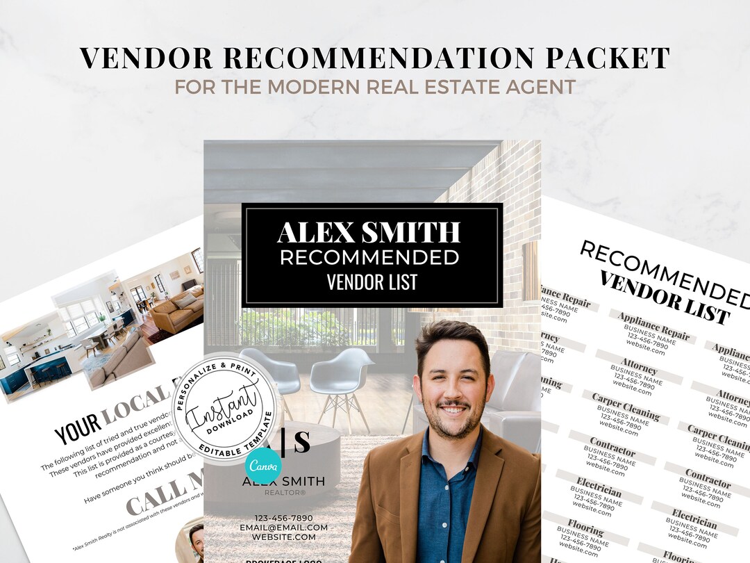 Real Estate Vendor List, Recommended Vendor, Real Estate Marketing ...