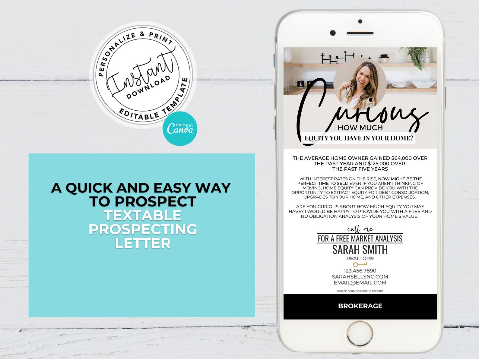 Prospecting Text Message Textable Real Estate Card Home - Etsy