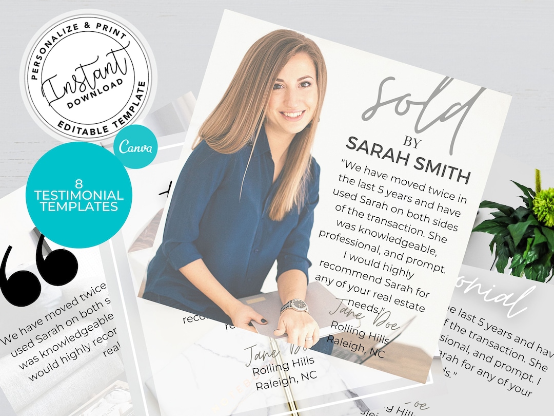 Real Estate Testimonial Social Media Posts, Real Estate Marketing ...