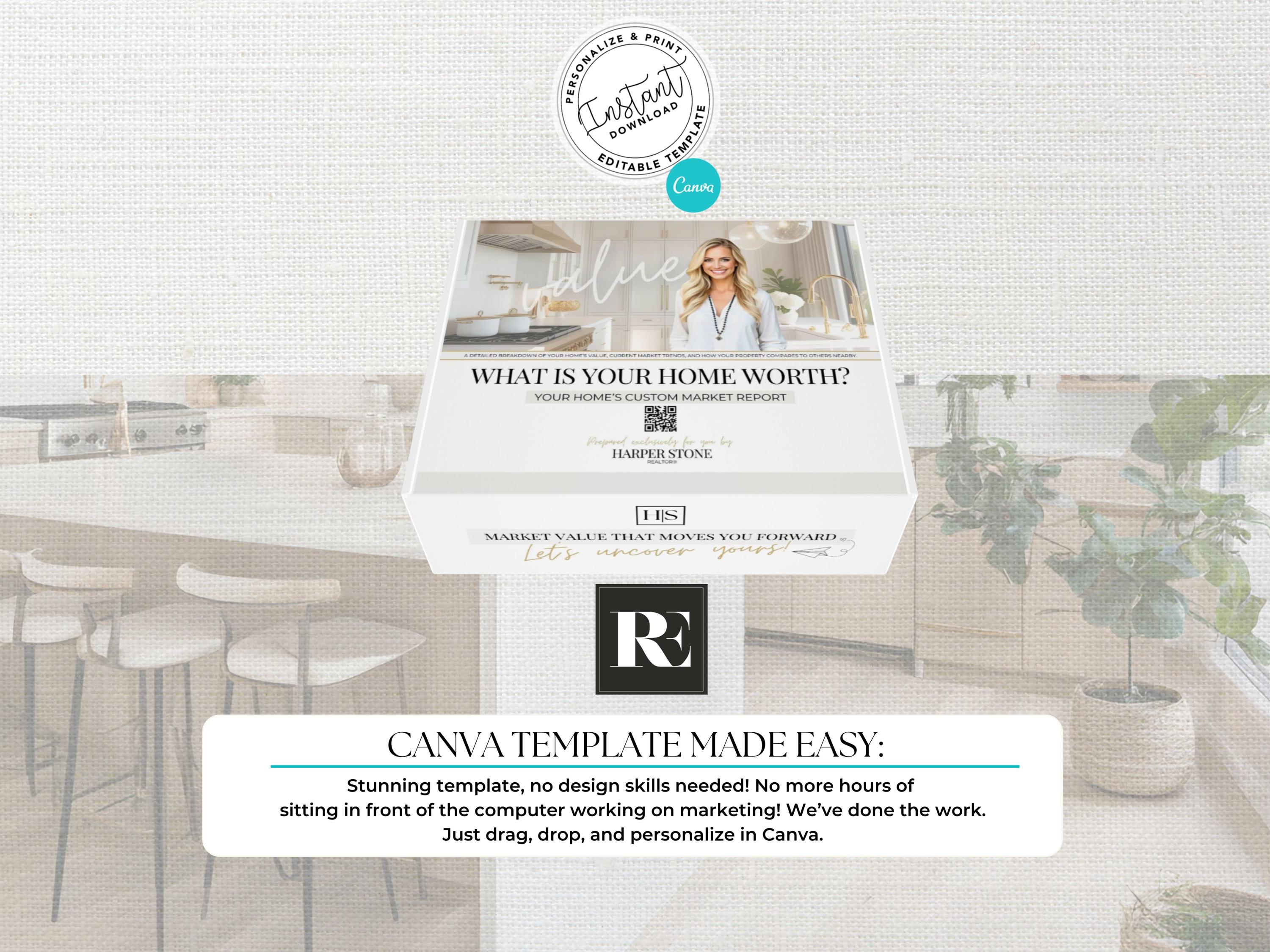 CMA Kit Box Canva Template, Real Estate Marketing, Realtor Canva Box ...