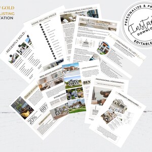 Real Estate Home Seller and Buyer Guide, Real Estate Marketing, Gold ...