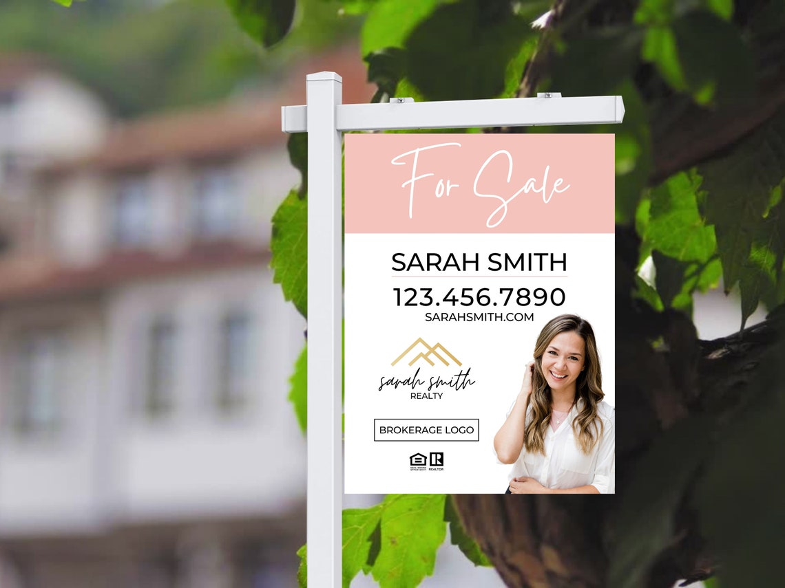 Real Estate Sign Real Estate Listing Yard Sign Custom for - Etsy
