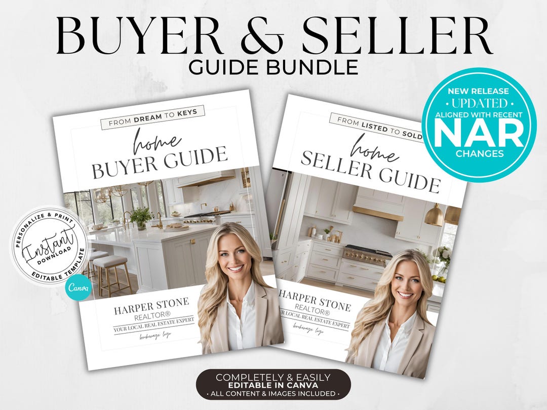 Real Estate Home Buyer & Seller Guide Bundle, Agent Settlement, Real ...