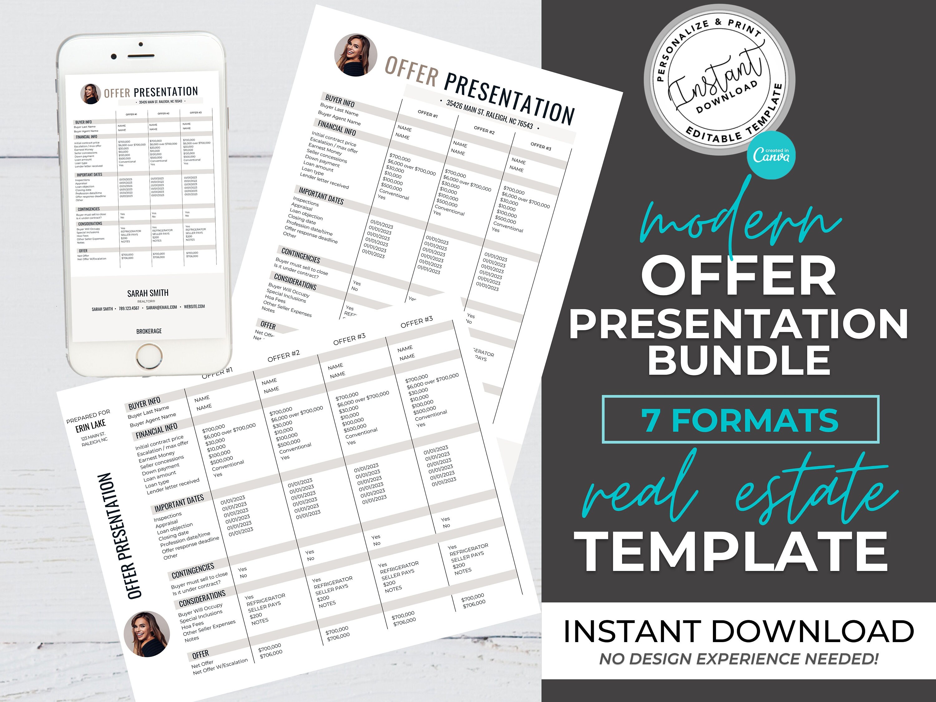 Multiple Offer Presentation Real Estate Marketing Offer - Etsy