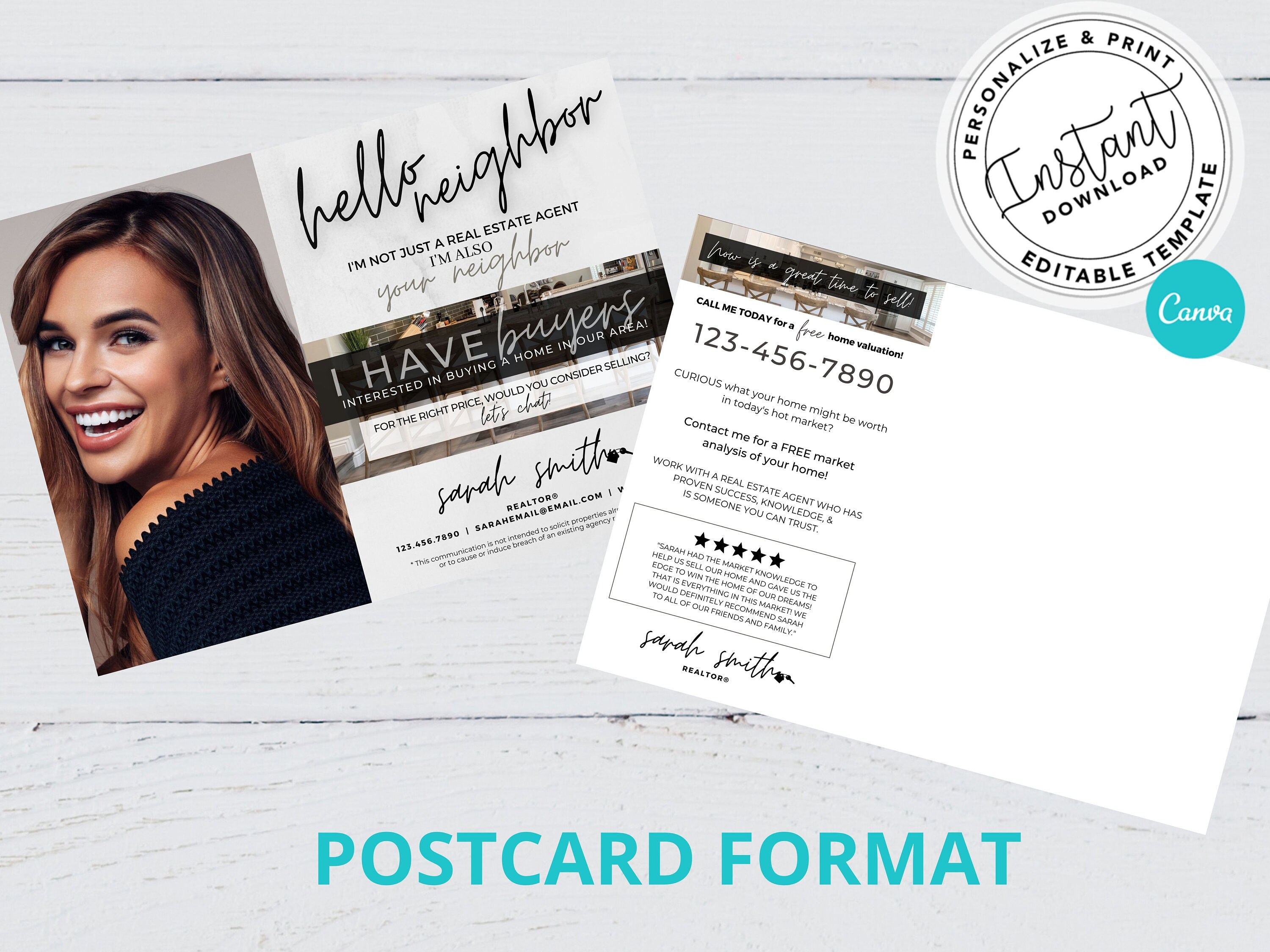 Real Estate Postcard Hello Neighbor Card I Have Buyers Card - Etsy