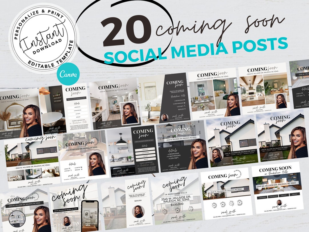 Real Estate Coming Soon Social Media Posts, Real Estate Templates, Real ...