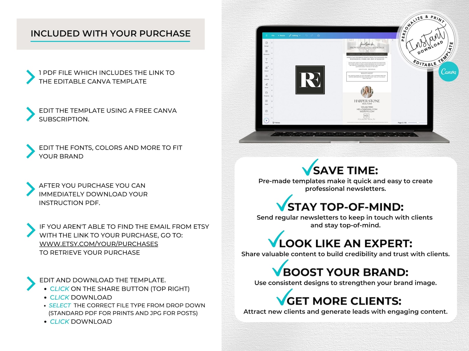 Seller Contract to Close Timeline Text Updates, Canva, Closing ...