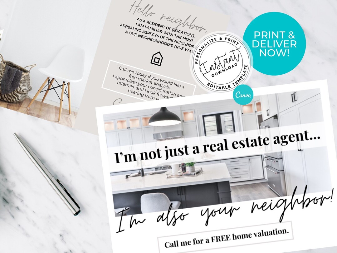 Real Estate Postcard, Agent Introduction Postcard, Hello Neighbor ...