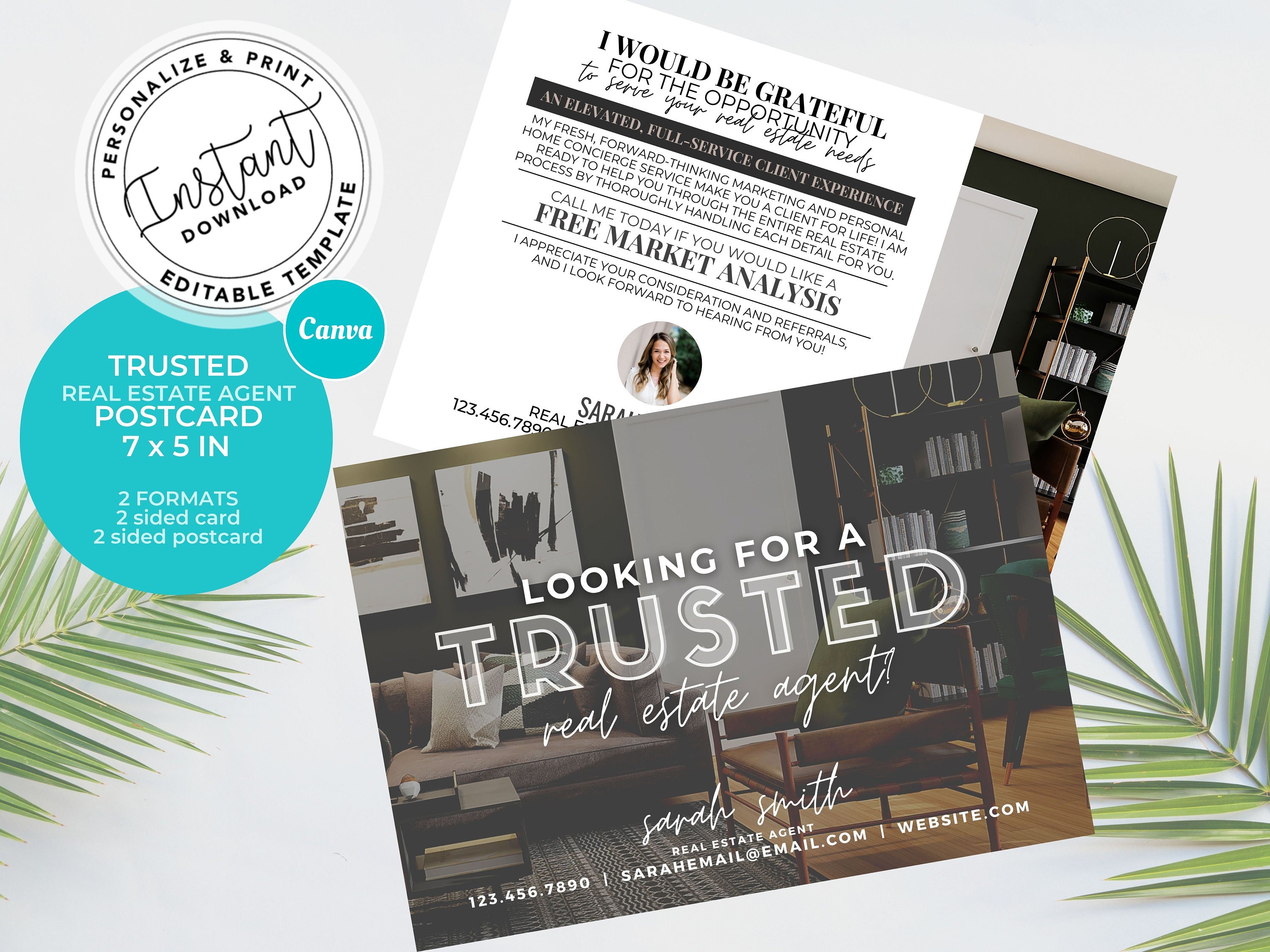 Real Estate Postcard, Trusted Real Estate Agent Card, Real Estate ...