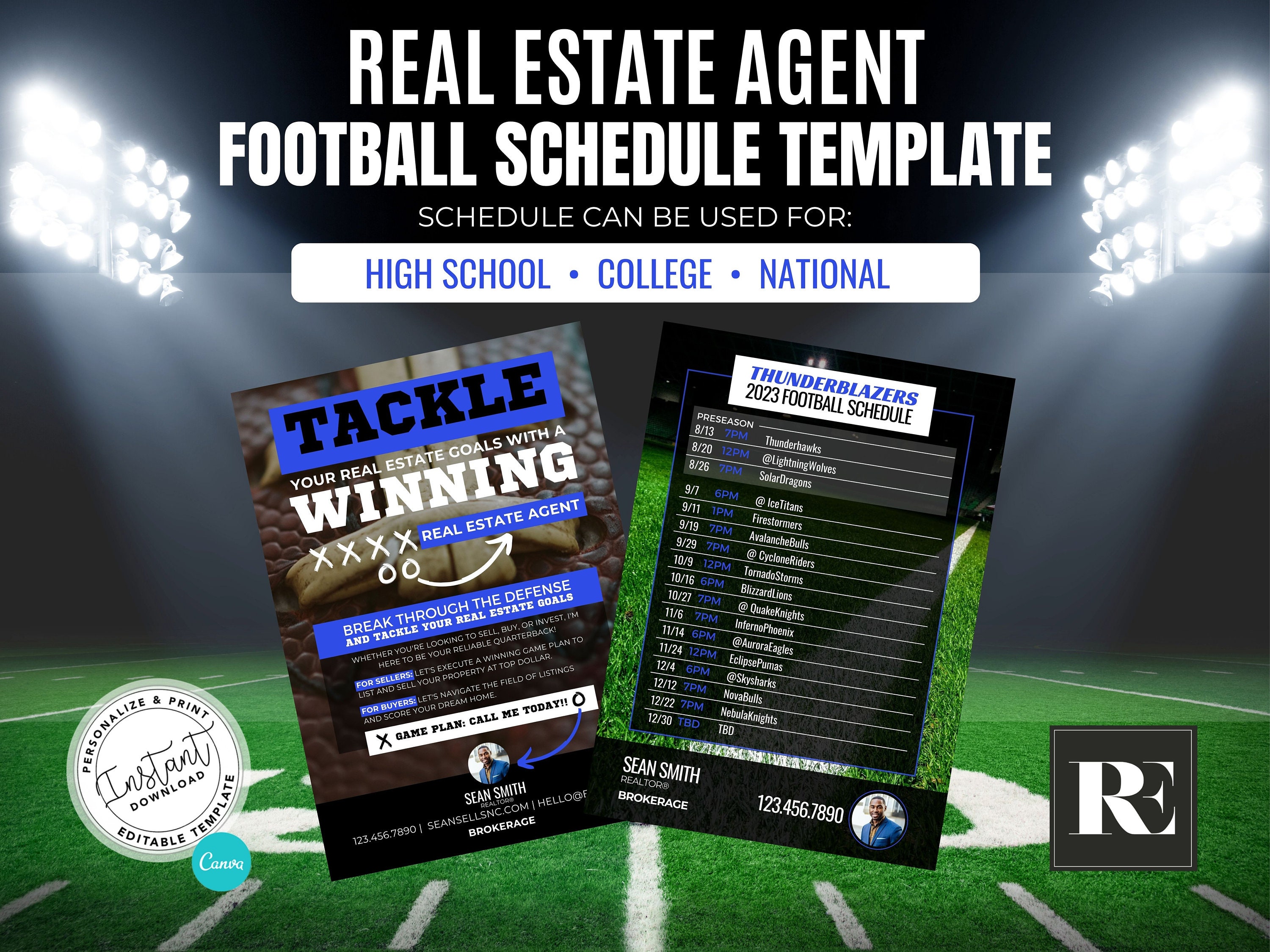 Real Estate Fall Football Schedule, Real Estate Marketing, Agent ...