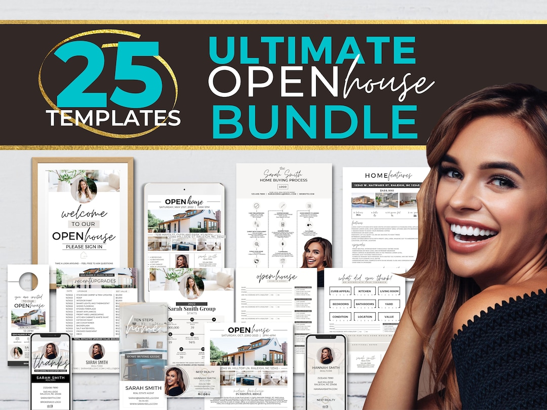 Ultimate Open House Bundle, Real Estate Marketing, Agent Template ...