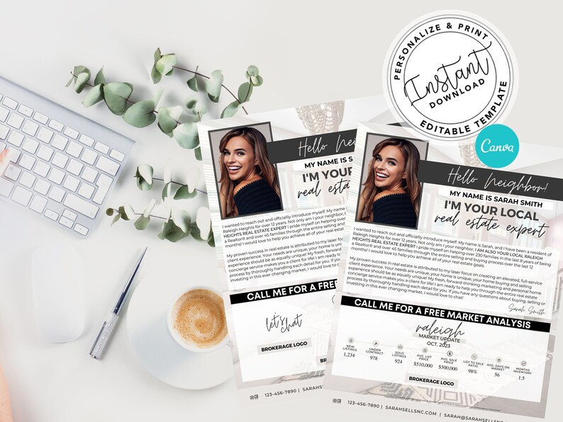 Real Estate Agent Introduction Letter Real Estate Template - Etsy