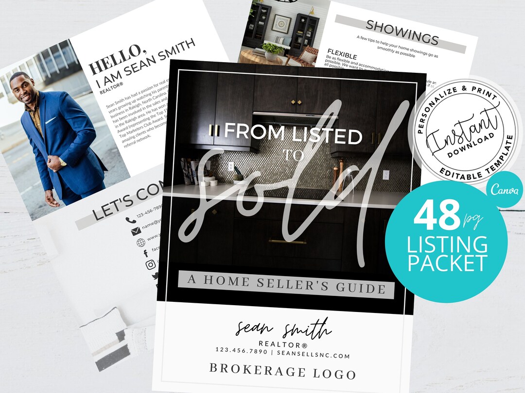 Real Estate Seller Guide, Listing Presentation, Instant Download, Real ...