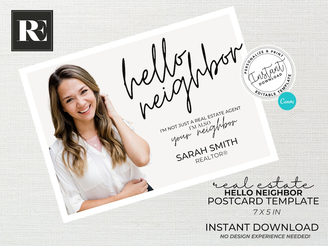 Real Estate Marketing, Real Estate Postcard, Canva Template, Agent ...