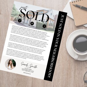 Home Seller Letter, Just Sold Letter, Real Estate Marketing, Real ...